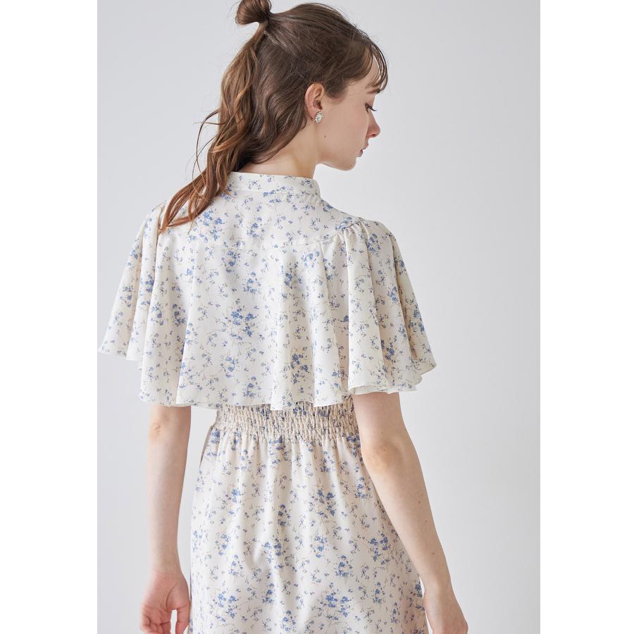 tocco closet（トッコ クローゼット） ラッフルフリルウエストシャーリングフラワープリントワンピース【josmy ジョスミー ...