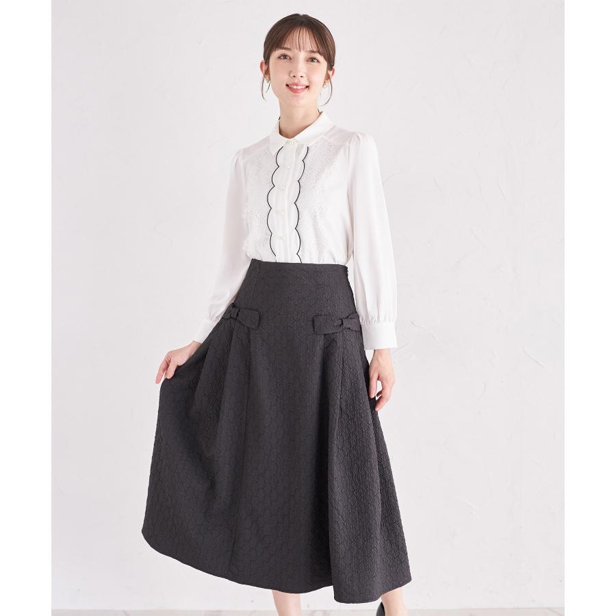 サイドりぼん付きジャガードフレアスカート【lomelina ロメリナ】 《tocco closet luxe》 : 186-193922 : tocco closet - 通販 - Yahoo ...