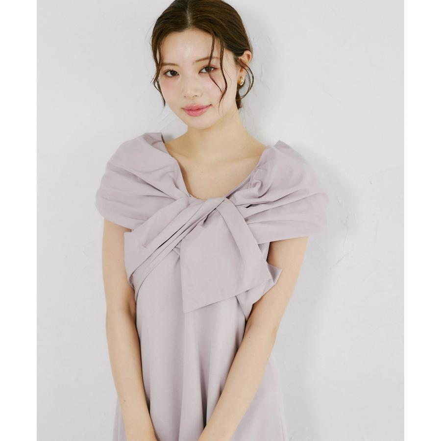 tocco closet（トッコ クローゼット） ひんやり接触冷感♪オフショル風リボンデザインワンピース : tocco closet ...