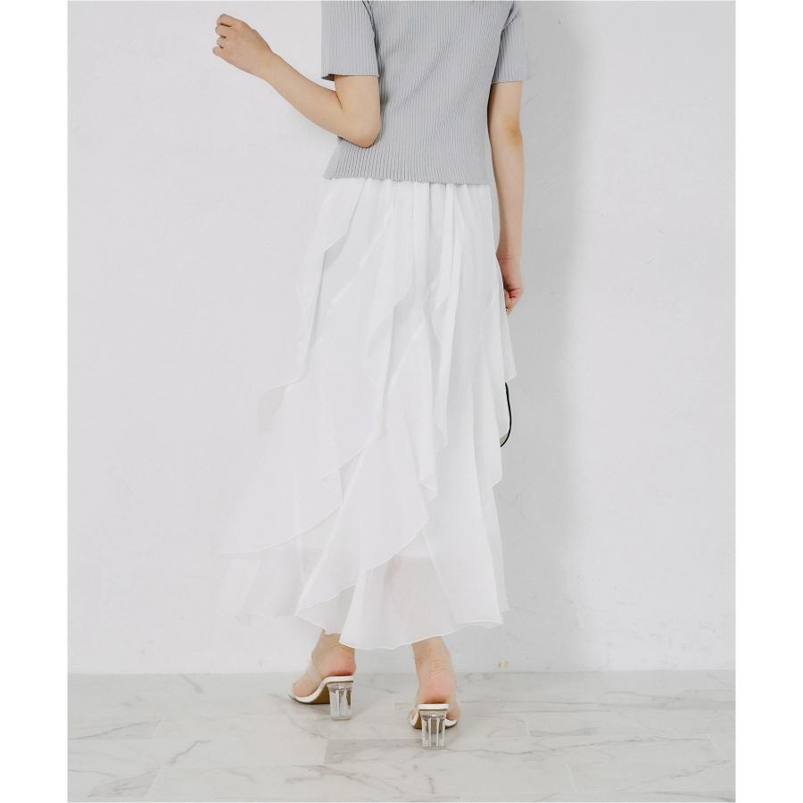 tocco closet（トッコ クローゼット） ラッフルフリル切り替えひらりんシアースカート : tocco closet - 通販 ...