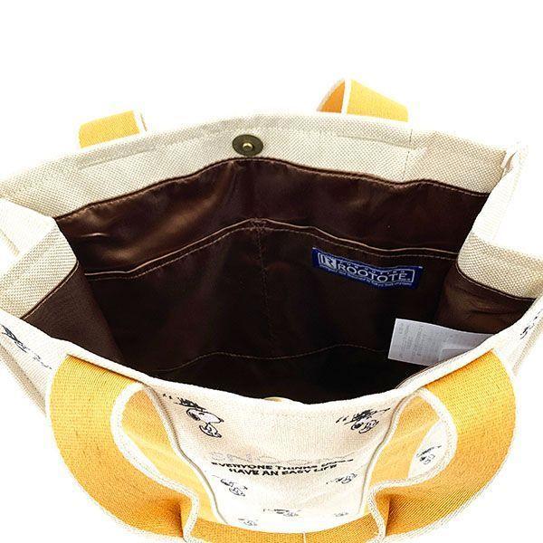 Vintage PEANUTS スヌーピー SNOOPY ルートート ROOTOTE コラボ スクエア トートバッグ ホワイト 刺しゅう ...