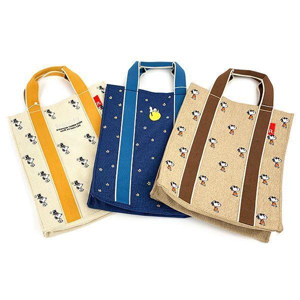 Vintage PEANUTS スヌーピー SNOOPY ルートート ROOTOTE コラボ スクエア トートバッグ ホワイト 刺しゅう ...