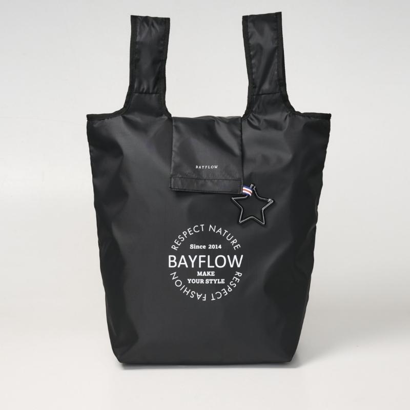 BAYFLOW（ベイフロー） 軽量 保冷バッグ BLACK エコバッグ 収納バッグ カラビナ付き 大容量 保冷仕様 : TOCYO雑貨 ...