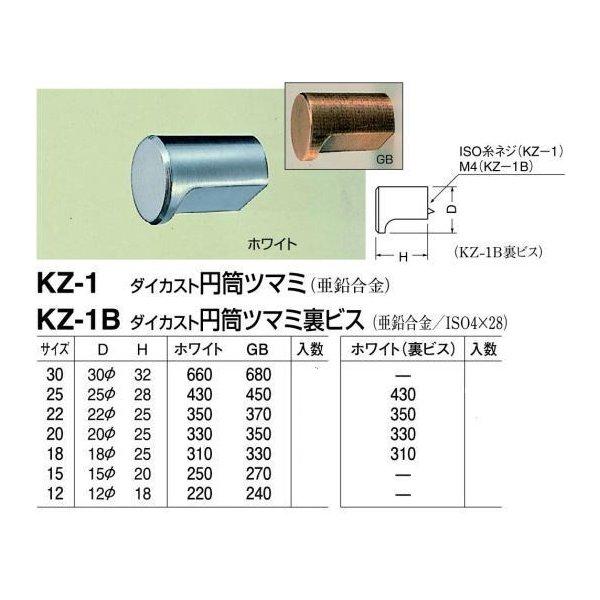 シロクマ 白熊印・KZ-1B ダイカスト 円筒ツマミ裏ビス 20 : トダカナプラス - 通販 - Yahoo!ショッピング