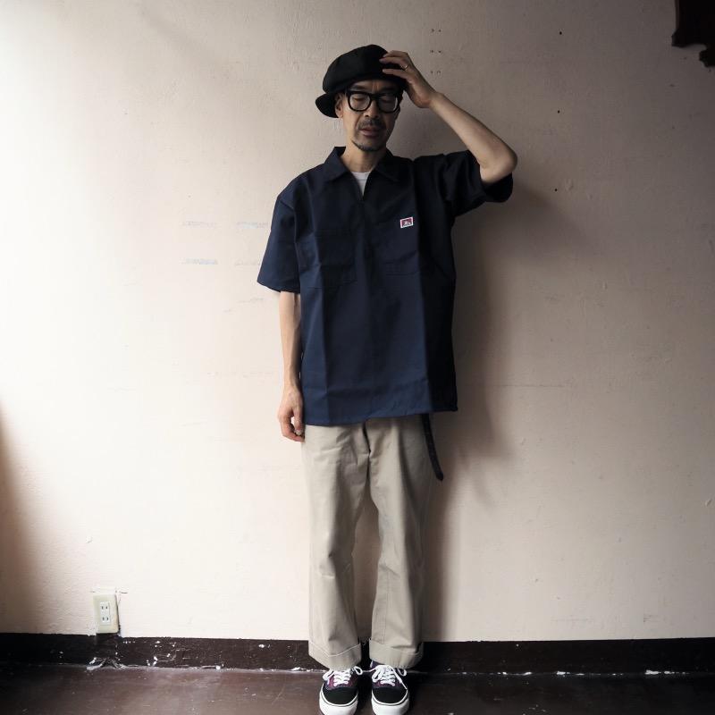 BEN DAVIS ベンデイビス ハーフジップ半袖ワークシャツ SHORT SLEEVE SOLID 1/2 ZIP SHIRT / 3カラー ...