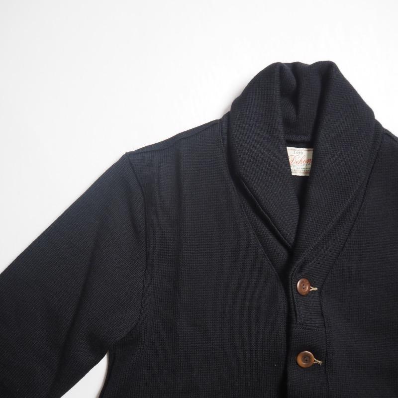 Dehen ディーエン デーヘン ヘヴィニットショールカラーカーディガン SHAWL SWEATER COAT 2.0 / BLACK : TODAY IS THE DAY Yahoo!店 ...