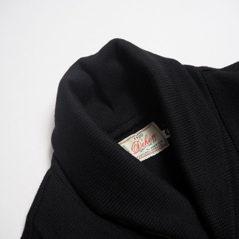 Dehen ディーエン デーヘン ヘヴィニットショールカラーカーディガン SHAWL SWEATER COAT 2.0 / BLACK : TODAY IS THE DAY Yahoo!店 ...