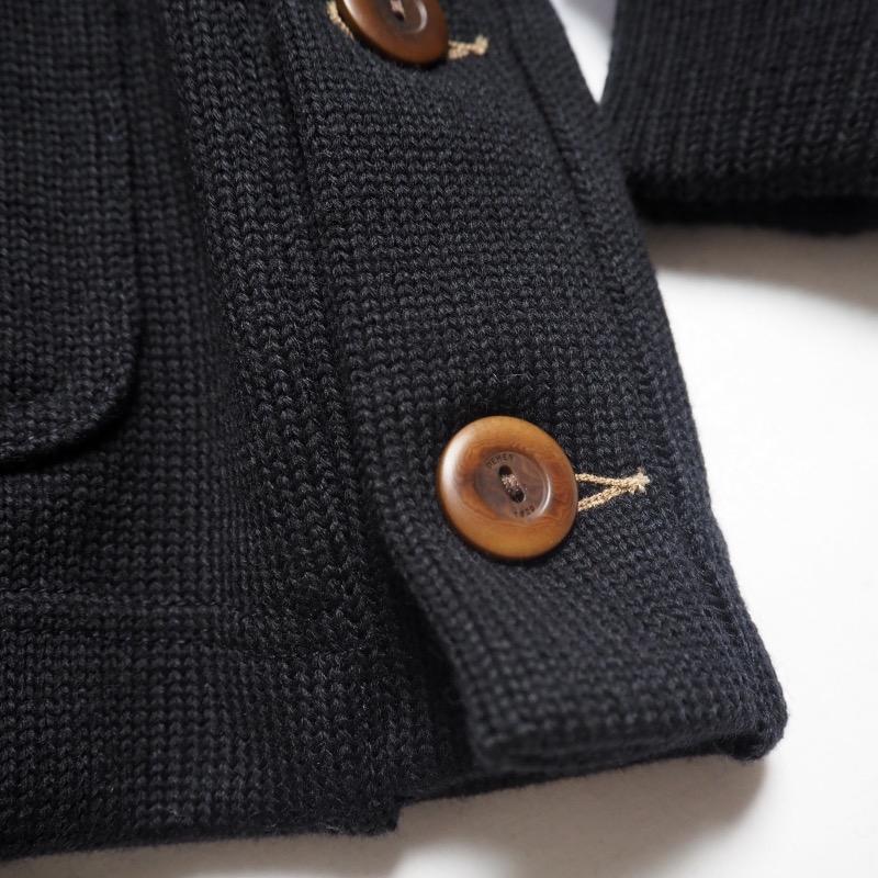 Dehen ディーエン デーヘン ヘヴィニットショールカラーカーディガン SHAWL SWEATER COAT 2.0 / BLACK : TODAY IS THE DAY Yahoo!店 ...