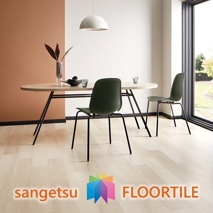 サンゲツ 【ケース売】ウッド床材 木目 シルキーメイプル 152.4×914.4×2.5mm WD2077 WD2078 フロアタイル ウッド WOOD 「SANGETSU FLOORTILE ...