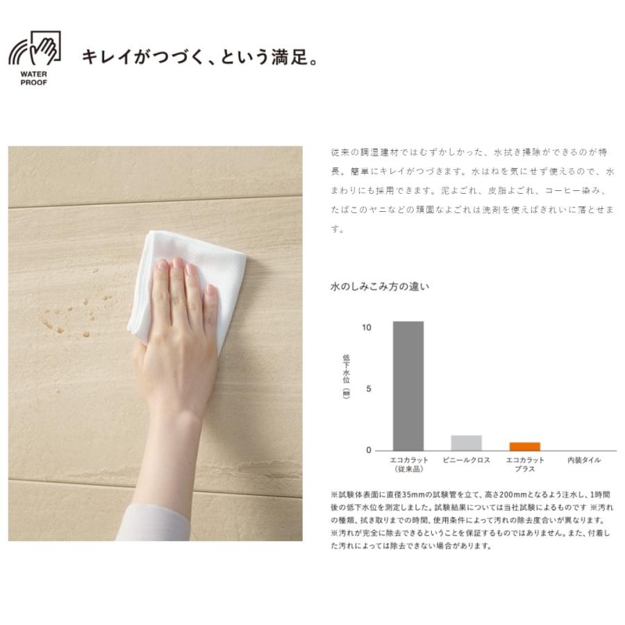 LIXIL 【ポイント2倍】エコカラットプラス リクシル INAX ECP-3031T/STG1N(R)-4N 303角 片面小端仕上げ(右) 吸放湿 脱臭 結露 調湿建材【14枚/ケース ...