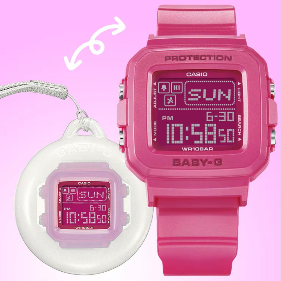 BABY-G BABY-G＋PLUS ベビージープラス BGD-10K-4JR デジタルウオッチ&時計専用シリコンホルダーセットモデル レッド ...