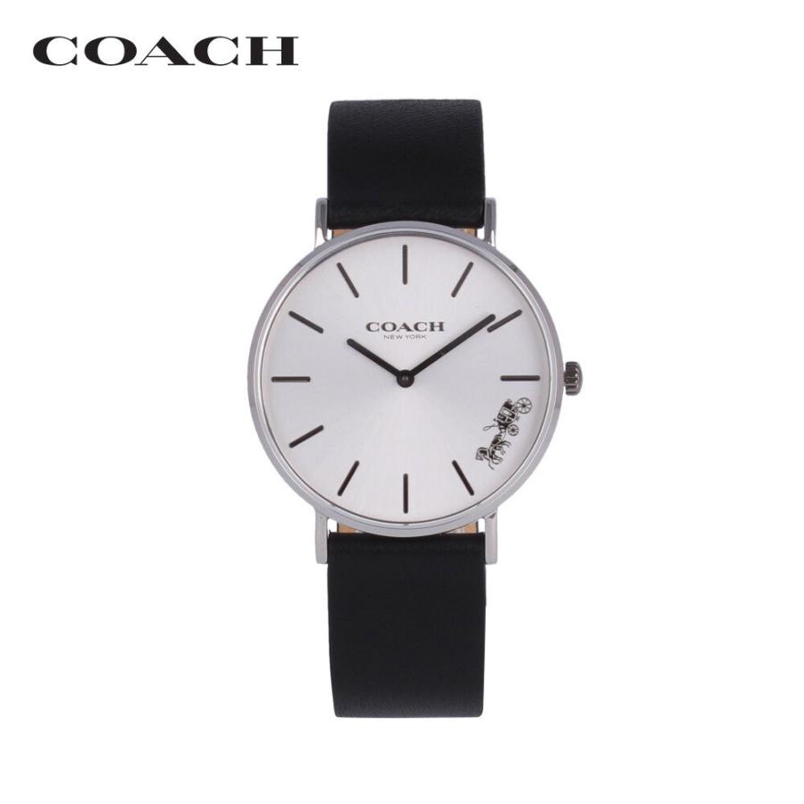 COACH コーチ PERRY ペリー腕時計 アナログ レディース クオーツ 2針 レザー ブラック シルバー ホワイト 14503115 ...