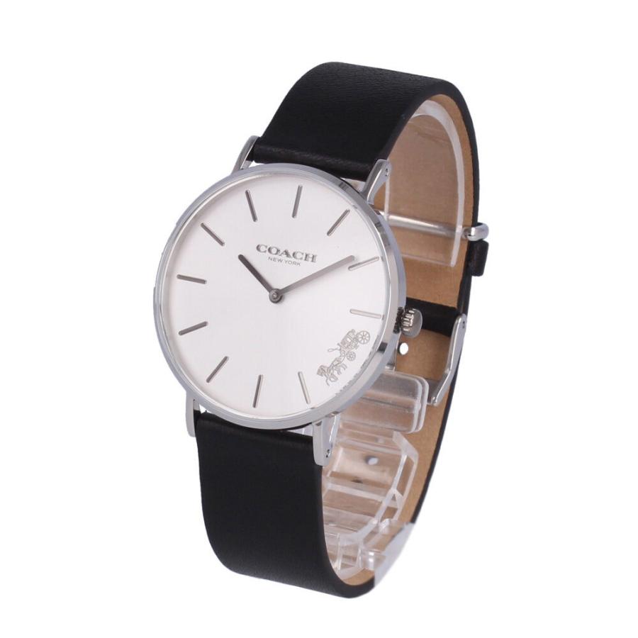 COACH コーチ PERRY ペリー腕時計 アナログ レディース クオーツ 2針 レザー ブラック シルバー ホワイト 14503115 ...