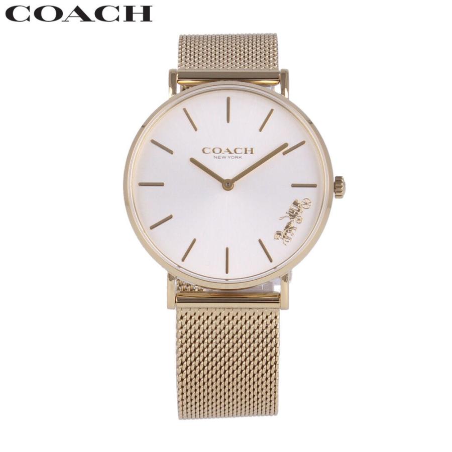 COACH コーチ PERRY ペリー腕時計 レディース クオーツ 2針 メタル メッシュ ゴールド ホワイト 14503125 : 時計倉庫 ...
