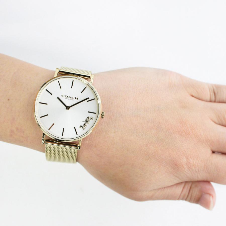 COACH コーチ PERRY ペリー腕時計 レディース クオーツ 2針 メタル メッシュ ゴールド ホワイト 14503125 : 時計倉庫 ...