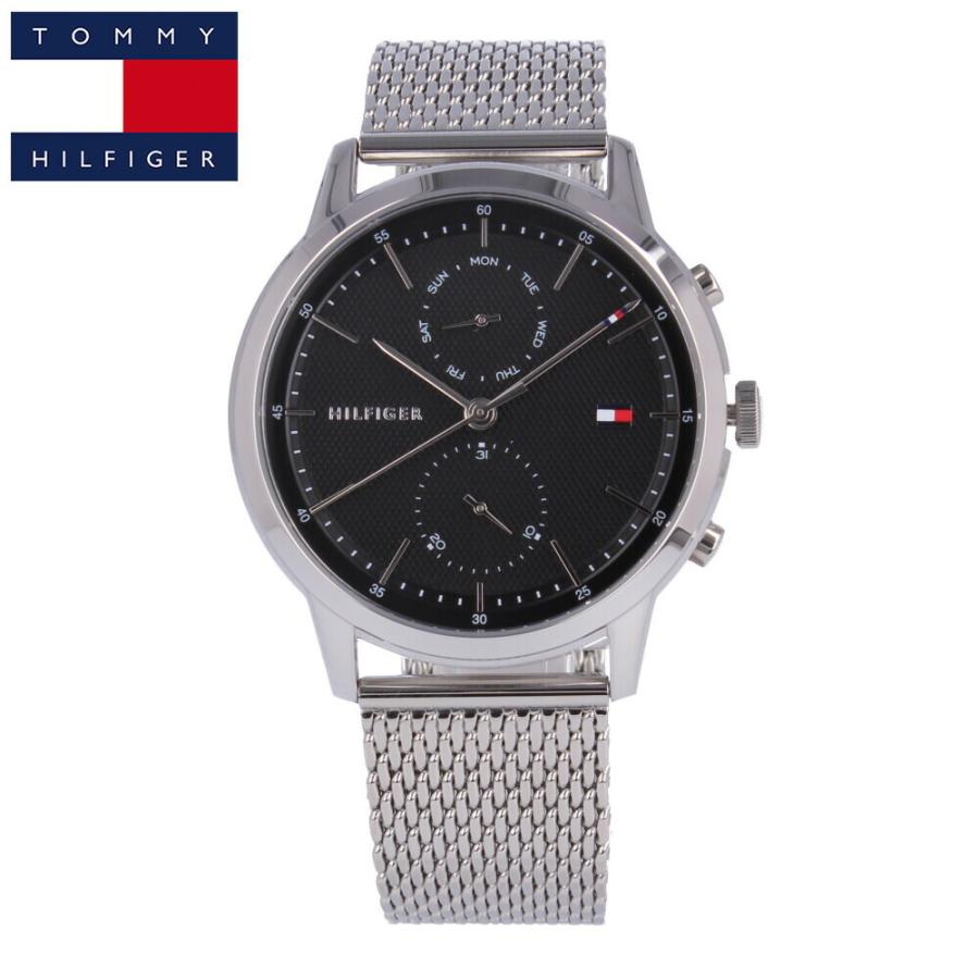TOMMY HILFIGER トミー ヒルフィガー腕時計 メンズ クオーツ メタル メッシュ シルバー ブラック 1710433 : 時計倉庫 ...