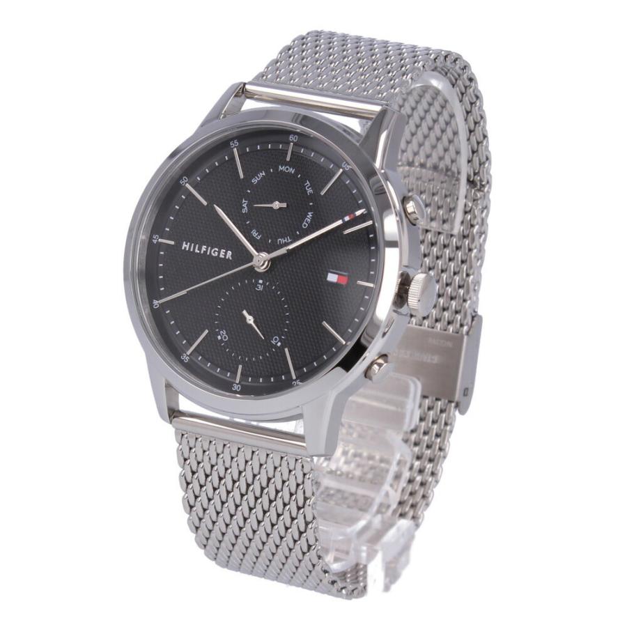 TOMMY HILFIGER トミー ヒルフィガー腕時計 メンズ クオーツ メタル メッシュ シルバー ブラック 1710433 : 時計倉庫 ...