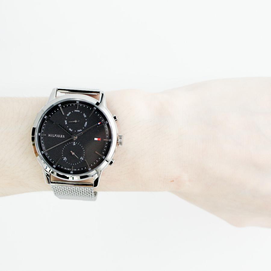 TOMMY HILFIGER トミー ヒルフィガー腕時計 メンズ クオーツ メタル メッシュ シルバー ブラック 1710433 : 時計倉庫 ...