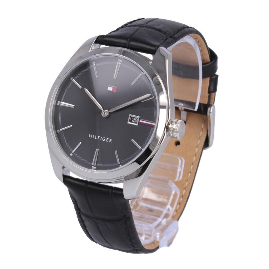 TOMMY HILFIGER トミー ヒルフィガー腕時計 メンズ クオーツ 2針 レザー ブラック シルバー 1710439 : 時計倉庫 ...
