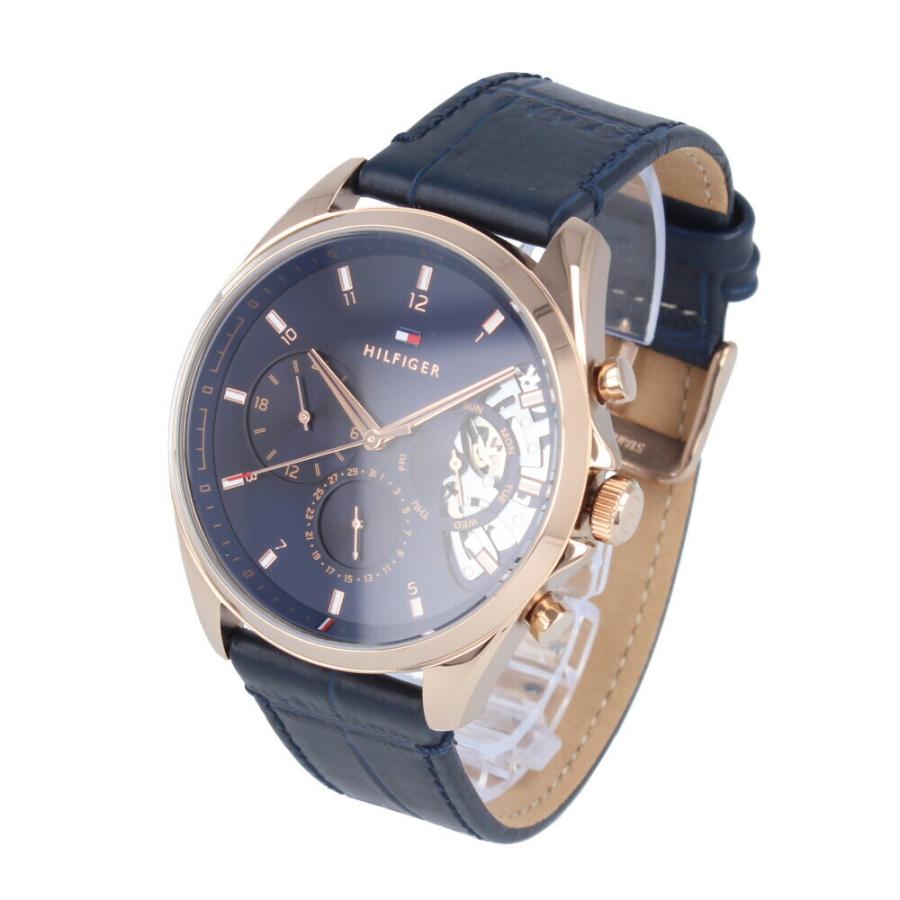 TOMMY HILFIGER トミー ヒルフィガー Baker腕時計 メンズ クオーツ アナログ 3針 ステンレス レザー ネイビー ピンク ...