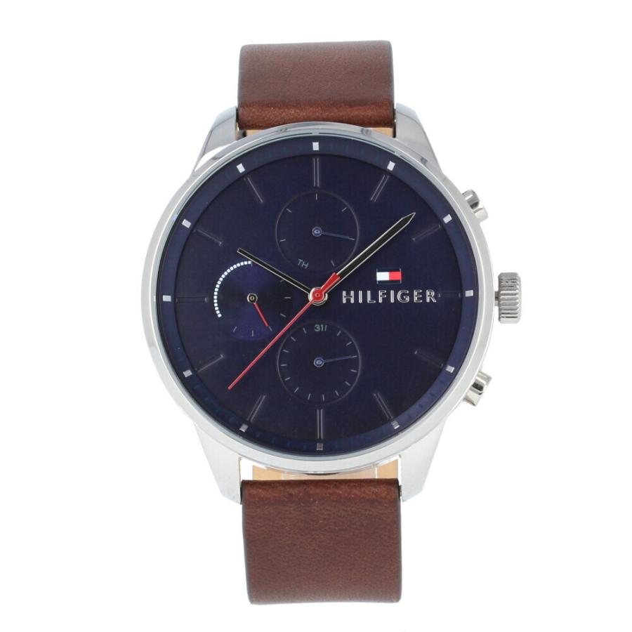 TOMMY HILFIGER トミーヒルフィガー 1791487 Chase チェイス 腕時計 メンズ レザー ブラウン シルバー ネイビー ...