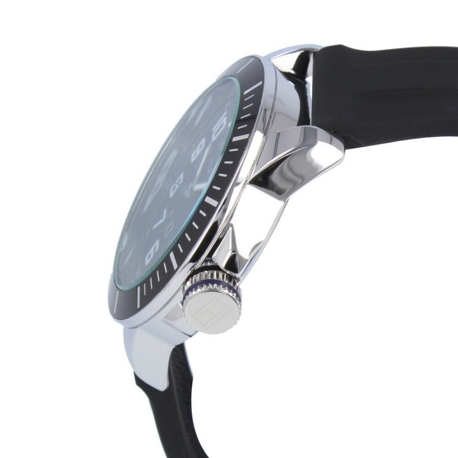 TOMMY HILFIGER トミー ヒルフィガー腕時計 メンズ クオーツ アナログ 3針 ステンレス ラバー ブラック シルバー ネイビー ...