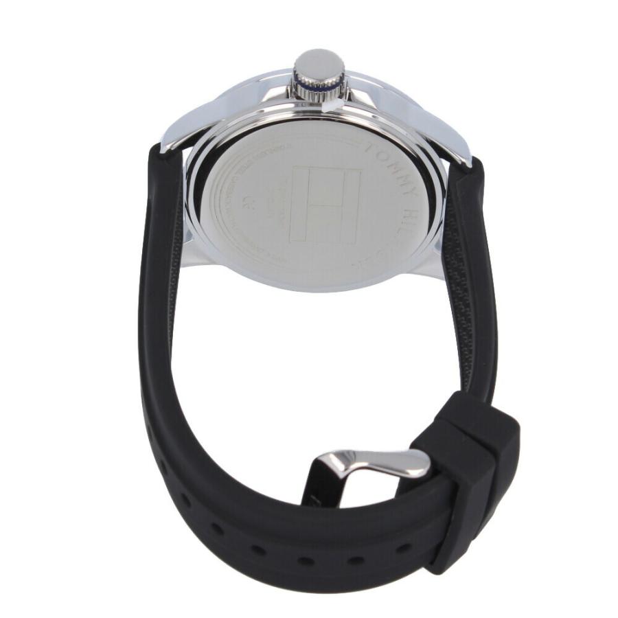 TOMMY HILFIGER トミー ヒルフィガー腕時計 メンズ クオーツ アナログ 3針 ステンレス ラバー ブラック シルバー ネイビー ...