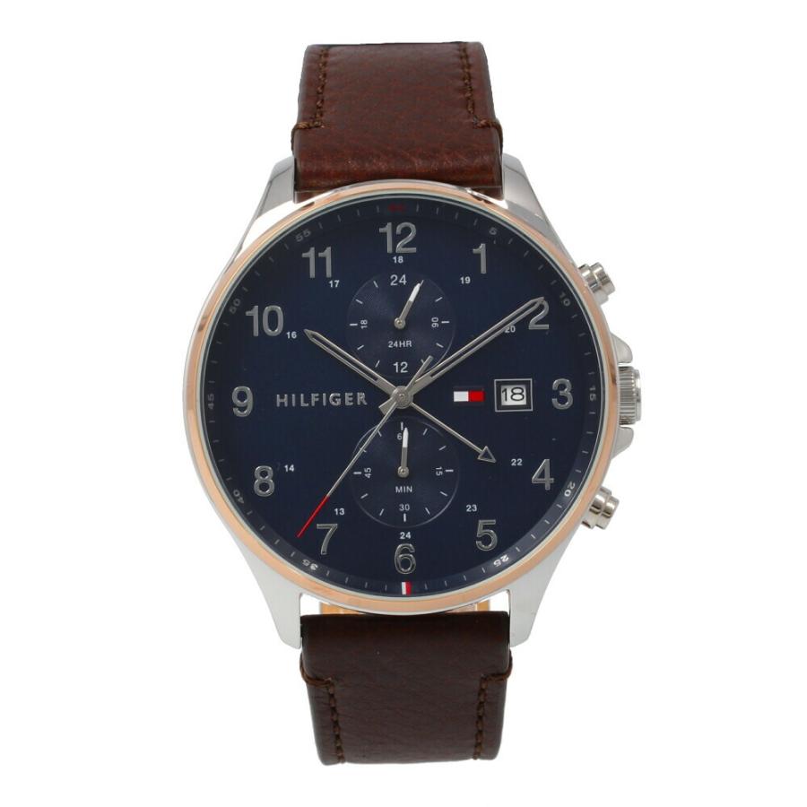 TOMMY HILFIGER トミー ヒルフィガー 1791712 WEST ウェスト 腕時計 メンズ レザー 革 ブラウン カレンダー ...