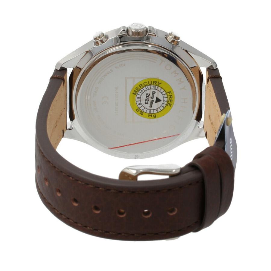 TOMMY HILFIGER トミー ヒルフィガー 1791712 WEST ウェスト 腕時計 メンズ レザー 革 ブラウン カレンダー ...