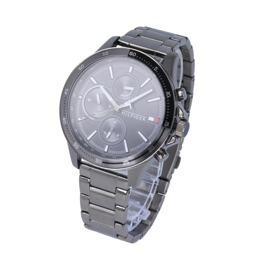 TOMMY HILFIGER トミー ヒルフィガー腕時計 メンズ クオーツ アナログ 3針 ステンレス メタル ガンメタル グレー ...