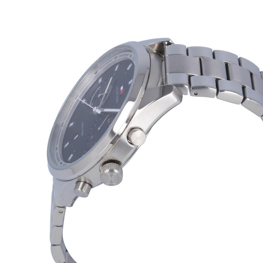 TOMMY HILFIGER トミー ヒルフィガー腕時計 メンズ クオーツ アナログ 3針 ステンレス メタル シルバー ネイビー ...