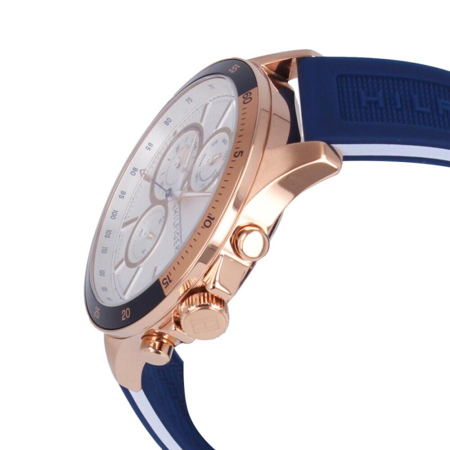 TOMMY HILFIGER トミー ヒルフィガー腕時計 メンズ クオーツ アナログ 3針 ステンレス ラバー ネイビー ピンクゴールド ...