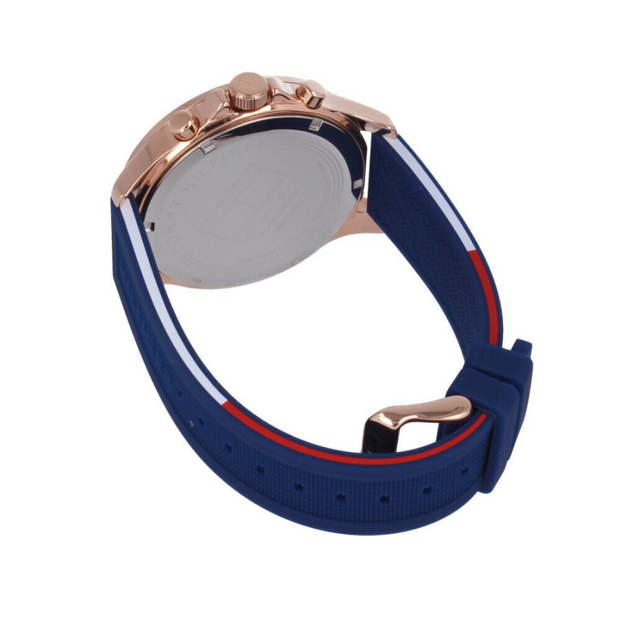 TOMMY HILFIGER トミー ヒルフィガー腕時計 メンズ クオーツ アナログ 3針 ステンレス ラバー ネイビー ピンクゴールド ...