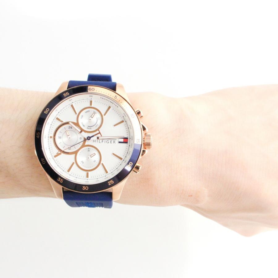 TOMMY HILFIGER トミー ヒルフィガー腕時計 メンズ クオーツ アナログ 3針 ステンレス ラバー ネイビー ピンクゴールド ...