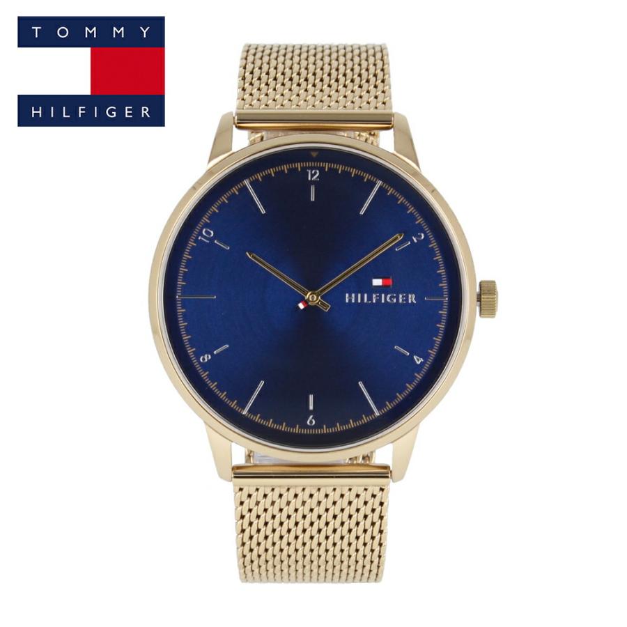 TOMMY HILFIGER トミー ヒルフィガー Hendrix腕時計 メンズ クオーツ アナログ 2針 ステンレス メッシュ ゴールド ...