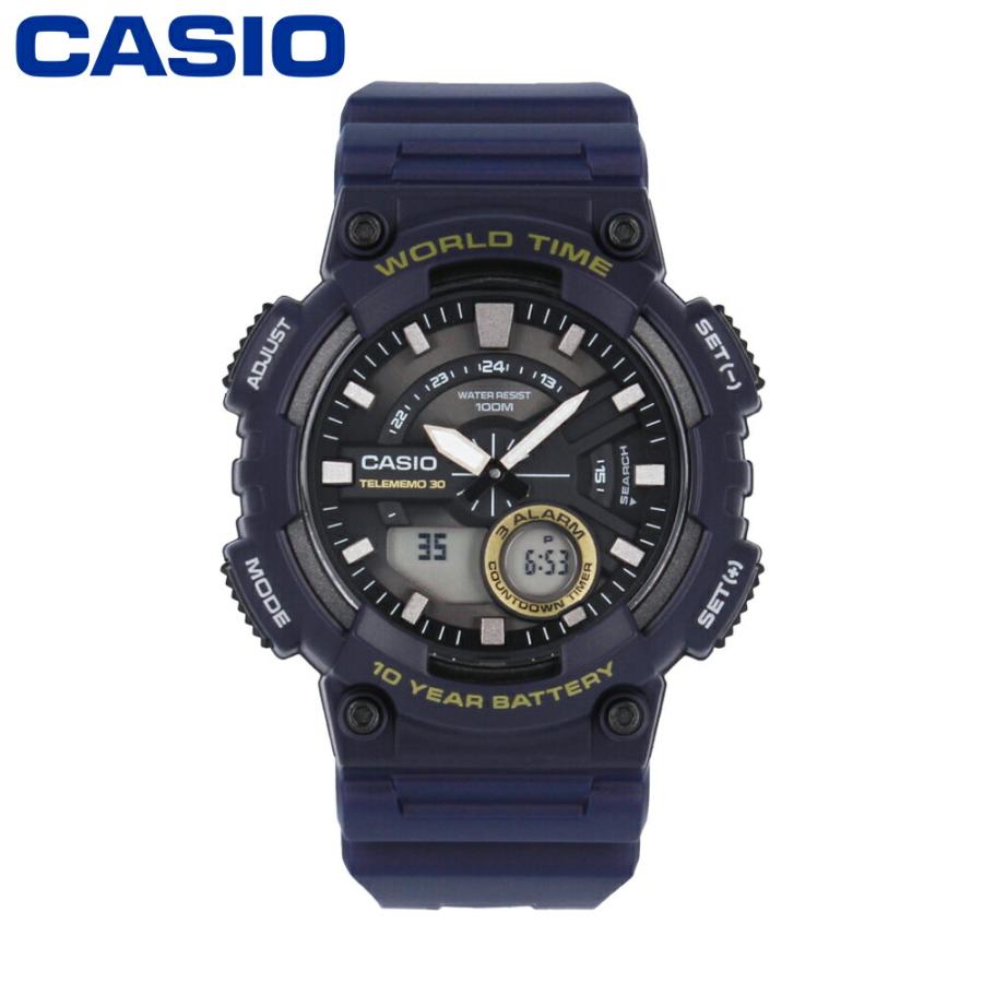CASIO カシオ カシオスタンダード チープカシオ チプカシ腕時計 メンズ クオーツ アナデジ 2針 樹脂 パープル ブラック AEQ-110W-2A : 時計倉庫TOKIA - 通販 ...