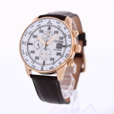 CITIZEN シチズン 腕時計 メンズ ソーラー エコドライブ ECO DRIVE クロノグラフ 海外モデル 仕事 レザー 革 ブラウン ...