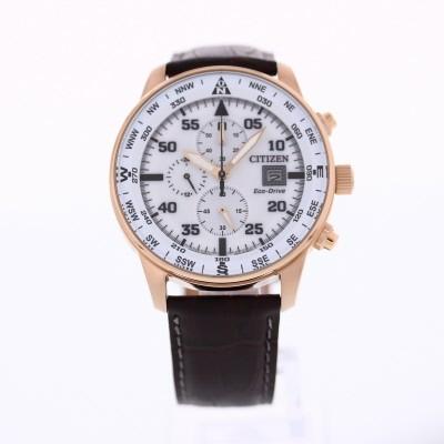 CITIZEN シチズン 腕時計 メンズ ソーラー エコドライブ ECO DRIVE クロノグラフ 海外モデル 仕事 レザー 革 ブラウン ...