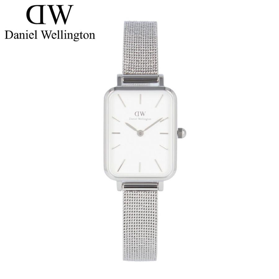 DANIEL WELLINGTON DW QUADRO PRESSED STERLING クアドロ スターリング腕時計 メッシュ シルバー ...