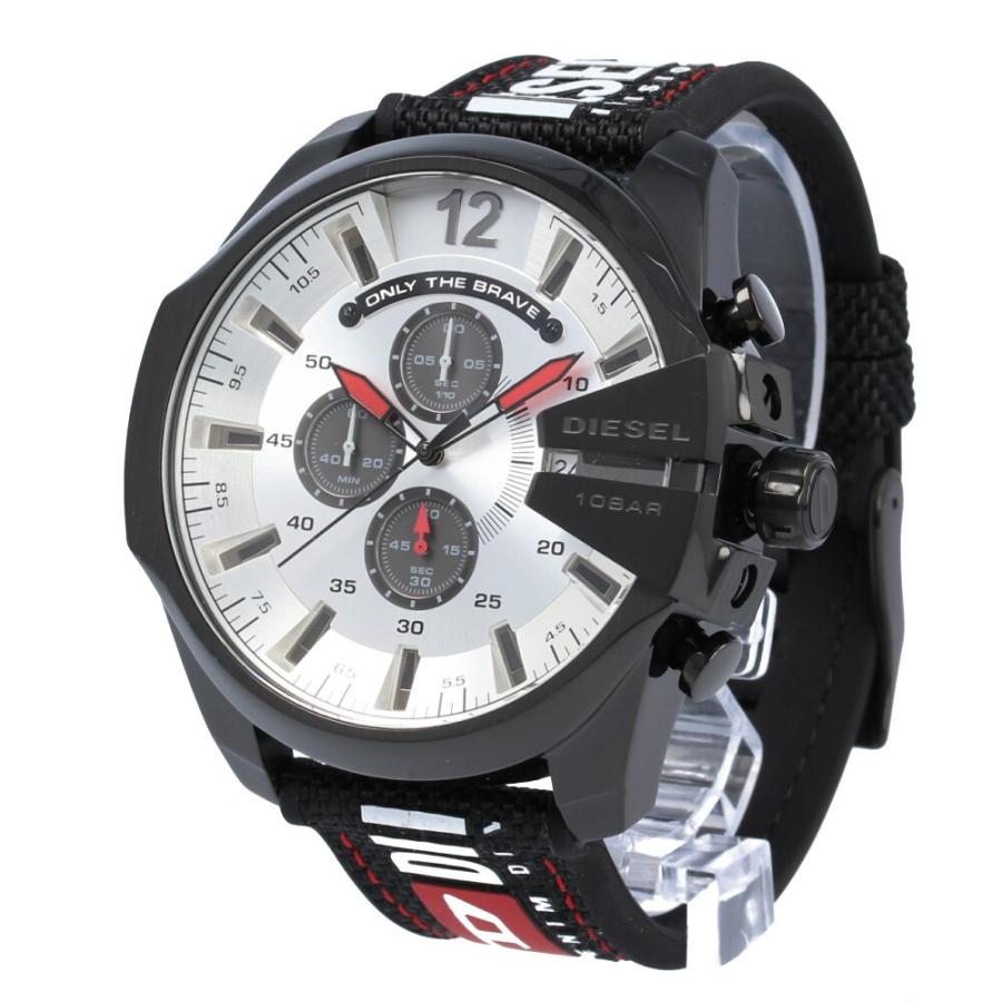DIESEL ディーゼル MEGA CHIEF メガチーフ DZ4512腕時計 メンズ クロノグラフ ナイロン シリコン ブラック クオーツ ...