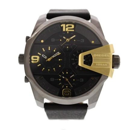 DIESEL ディーゼル 腕時計 メンズ 男性 クオーツ 電池 GMT 4タイムゾーン UBER CHIEF ウーバーチーフ 大きい レザー ...