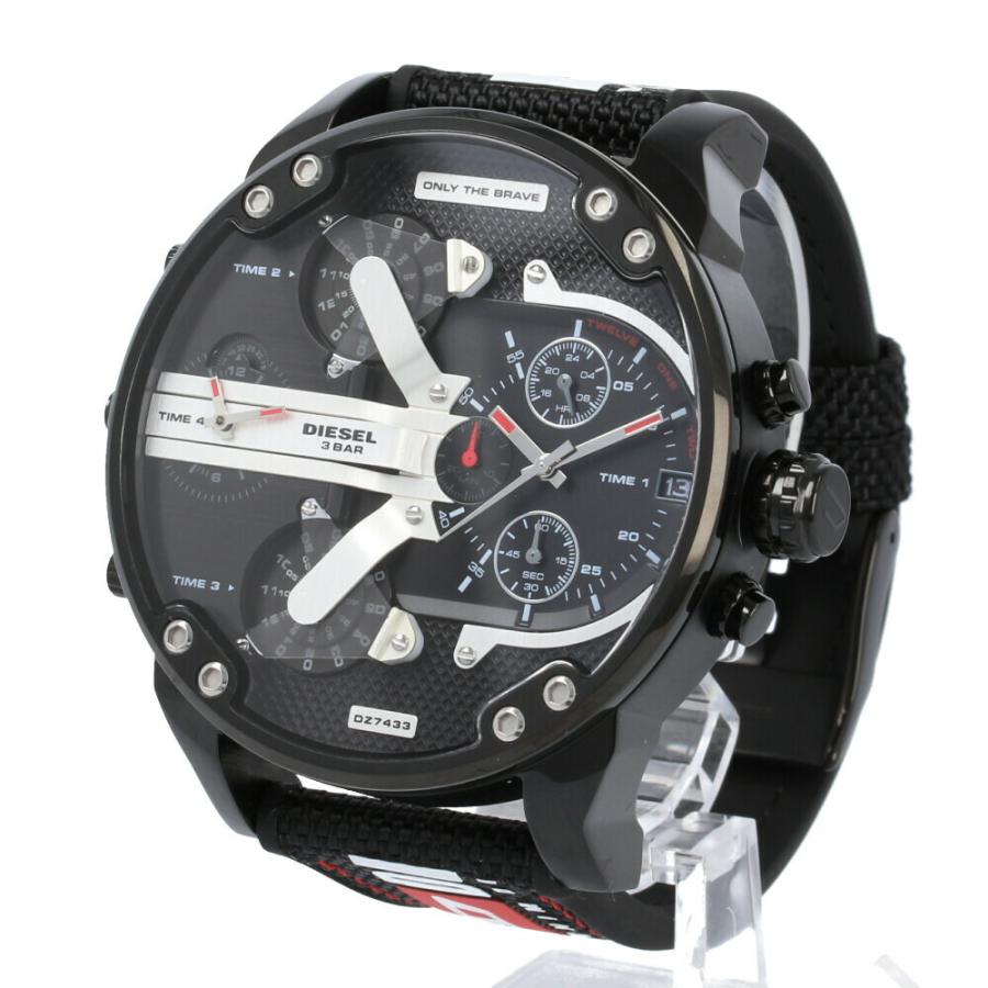 DIESEL ディーゼル 腕時計 メンズ 男性 クオーツ 電池 GMT 4タイムゾーン MR.DADDY ミスターダディ 大きい ラバー ...