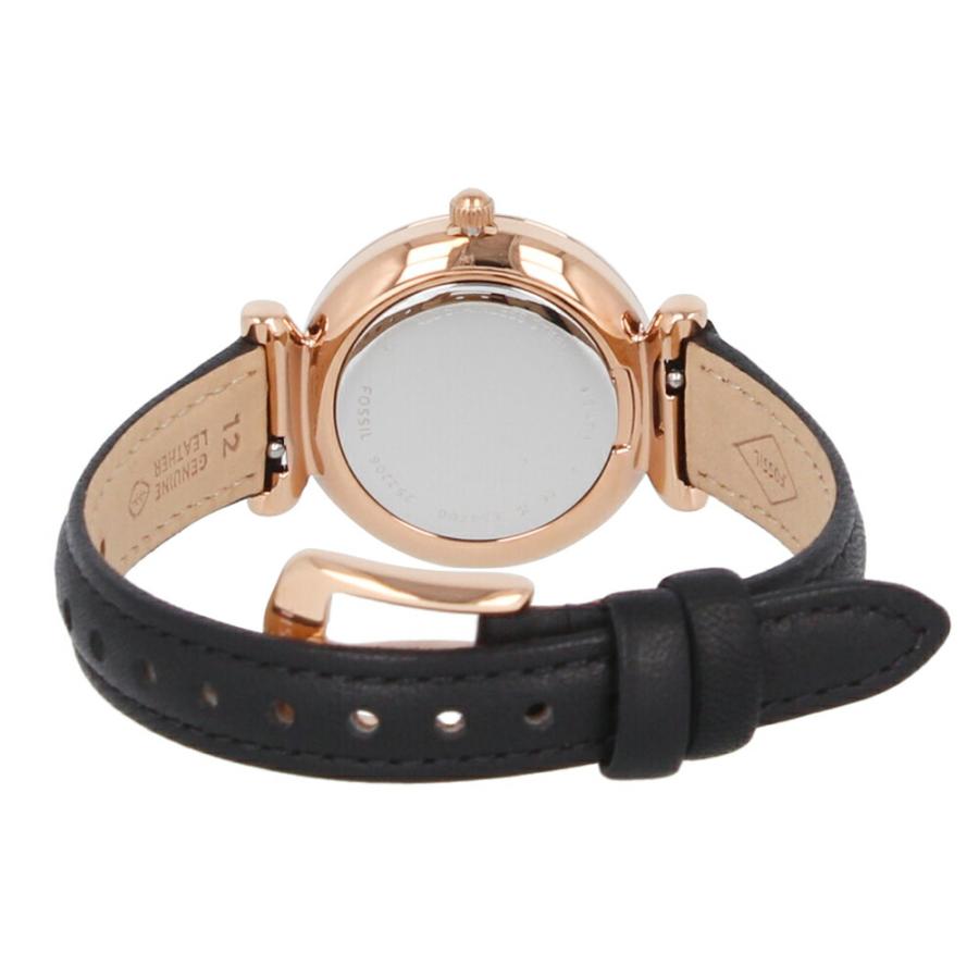 FOSSIL フォッシル CARLIE MINI カーリー ミニ腕時計 レディース クオーツ アナログ 3針 ステンレス レザー ブラック ...