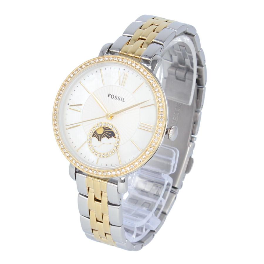 FOSSIL フォッシル Jacqueline ジャクリーン サンムーン腕時計 メタル コンビベルト ツートンマザーオブパール シェル ...