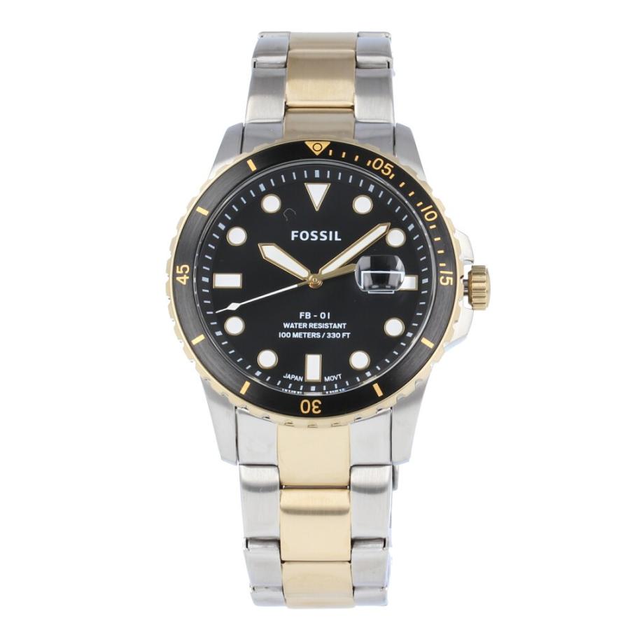 FOSSIL フォッシル 腕時計 メンズ 男性 クオーツ 電池 日付 デイト ダイバー FB-01 エフビーゼロワン 仕事 メタル シルバー ...