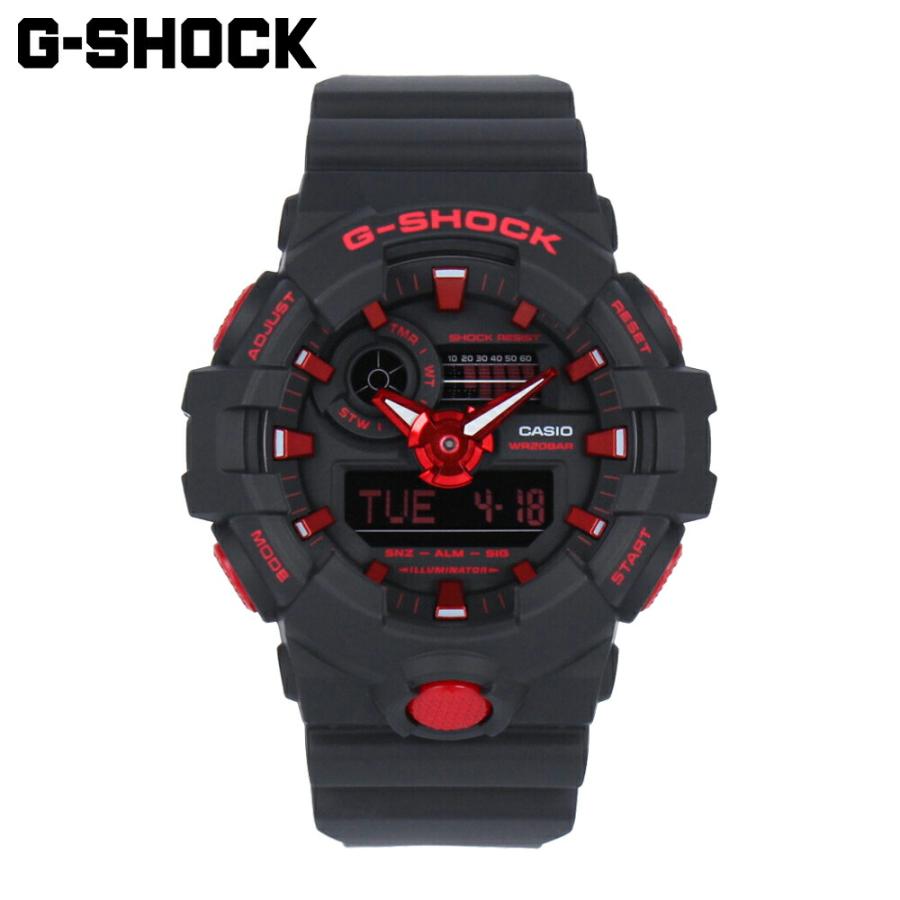 CASIO カシオ G-SHOCK ジーショック Gショック GA-700 SERIES腕時計 メンズ クオーツ アナデジ 2針 ブラック レッド GA-700BNR-1A : ga ...
