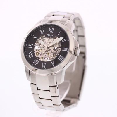 FOSSIL フォッシル 腕時計 メンズ 男性 機械式 自動巻き メカニカル スケルトン GRANT グラント 仕事 ブレス シルバー ...