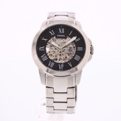 FOSSIL フォッシル 腕時計 メンズ 男性 機械式 自動巻き メカニカル スケルトン GRANT グラント 仕事 ブレス シルバー ...