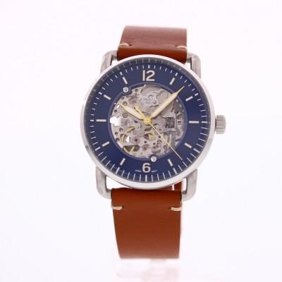 FOSSIL フォッシル 腕時計 メンズ 男性 機械式 自動巻き メカニカル スケルトン COMMUTER コミューター 仕事 レザー 革 ...