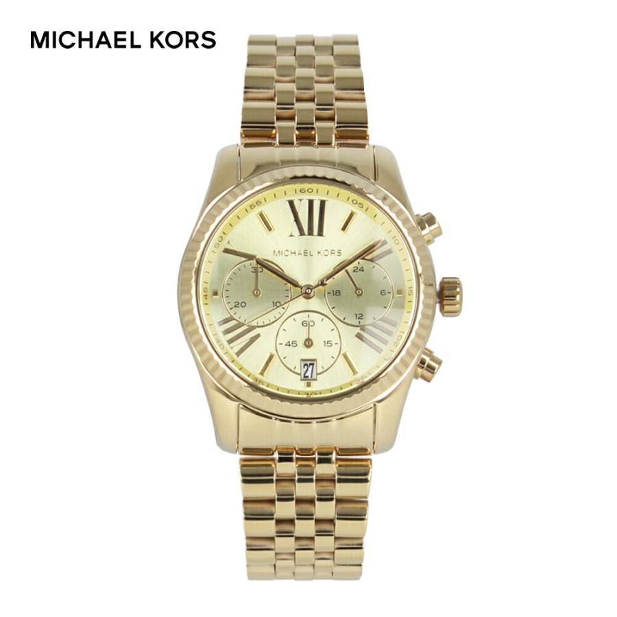 MICHAEL KORS マイケルコース腕時計 レディース クオーツ アナログ クロノグラフ ステンレス メタル ゴールド MK7378 ...